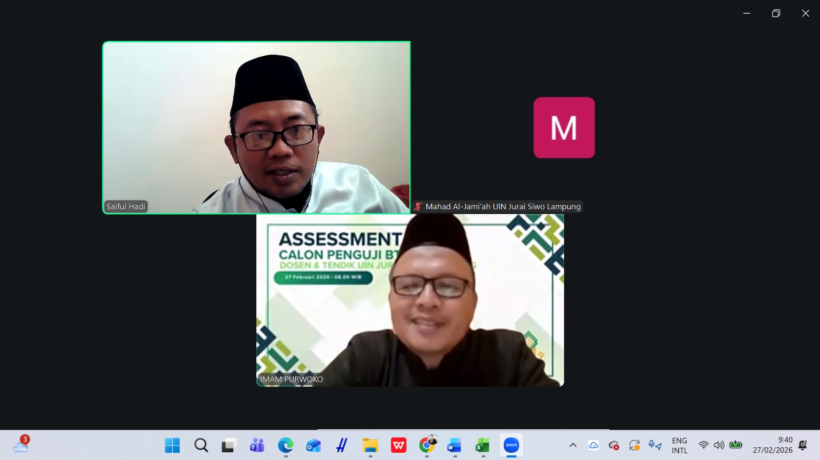 Standarisasi Penguji, UIN Jurai Siwo Lampung Gelar Asesmen Calon ...